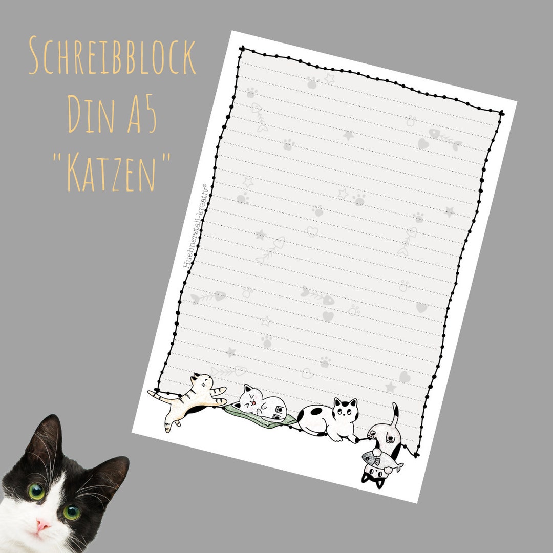Notepad / Writing Pad / Din A5 / Drawing / Illustration / Print / Note ...