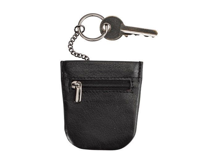 Leather Key Holder With Pull Strap, Keychain, Key Pouch, Handmade Key ...