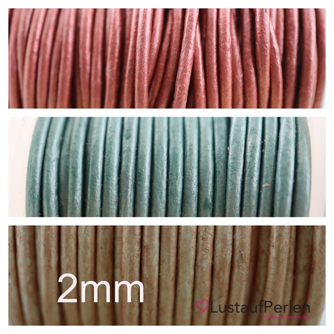 1 M Leather Strap 2 Mm Metallic Color Selection Round Strap - Etsy UK