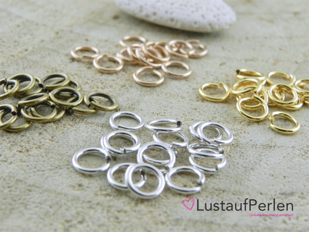10x Open Stable Jump Rings 6.5 X 1 Mm, Metal Rings, Jump Ring Various ...