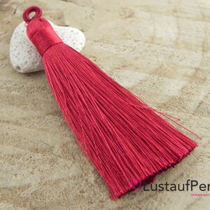 1x Quaste aus Polyester 78-80 mm Farbauswahl rosa rot - Etsy.de