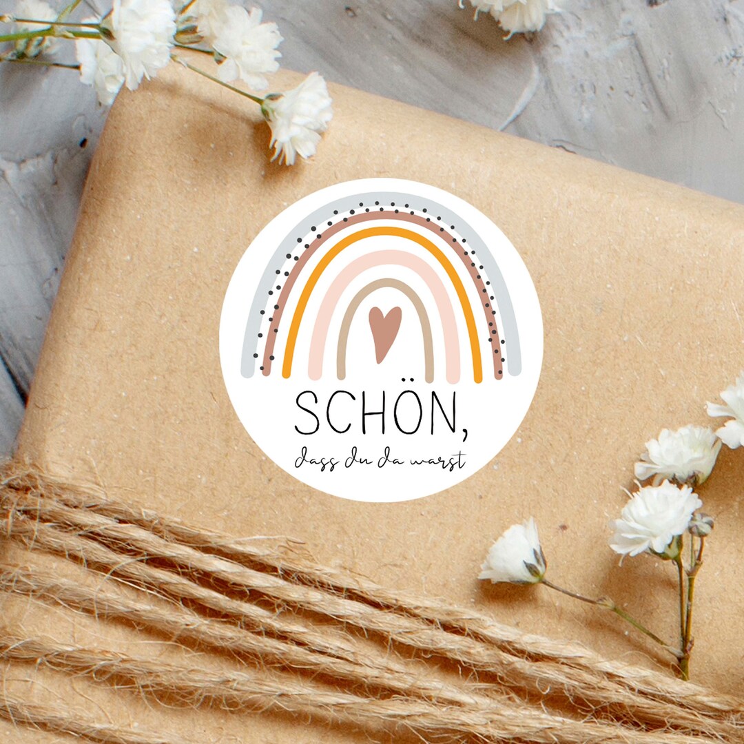 Schön dass du da warst Sticker, Aufkleber, Etiketten, Kindergeburtstag ...