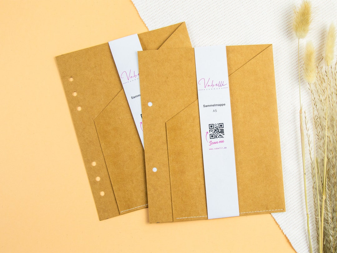 Brown File Folder, A5, A6, Pocket, Personal, 2-hole and 6-hole Punched ...