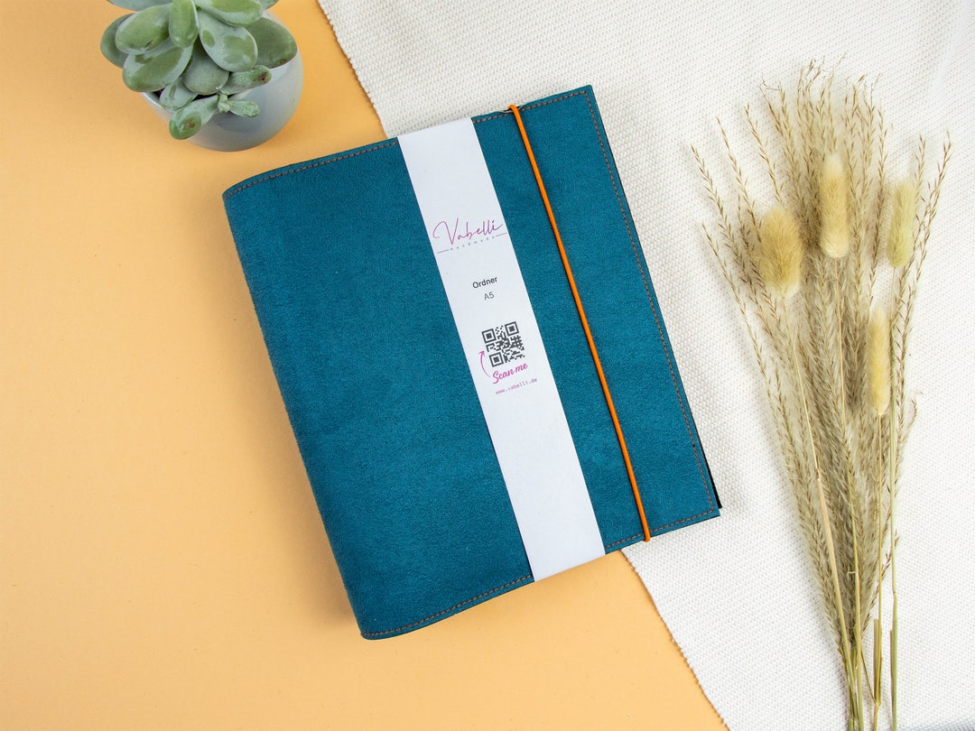 Ring Binder, Turquoise/orange, A5, Personal, A6, 2-ring or 6-ring ...