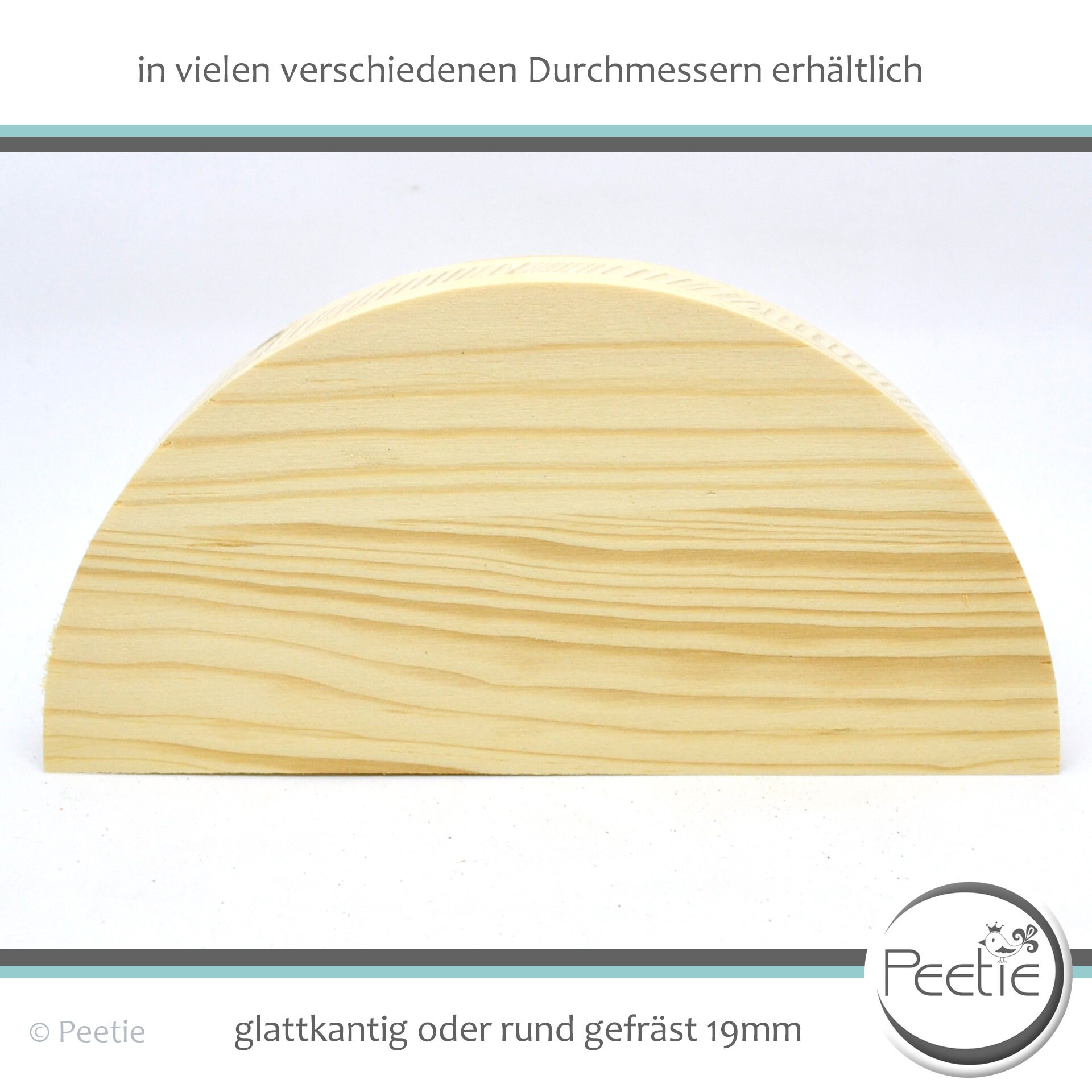 1x Holzscheibe halbrund Fichte 19 mm Dreischichtplatte natur - Etsy Polska