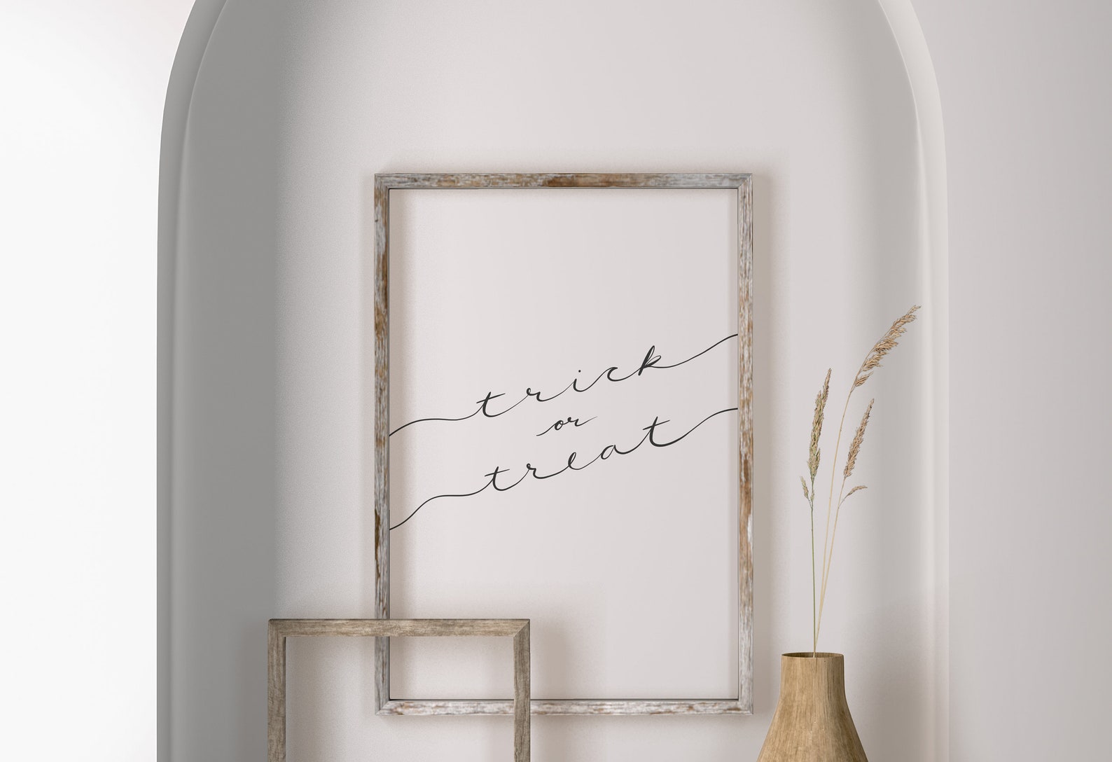 Minimal Trick or Treat Sign Halloween Art Printable | Modern Simple ...