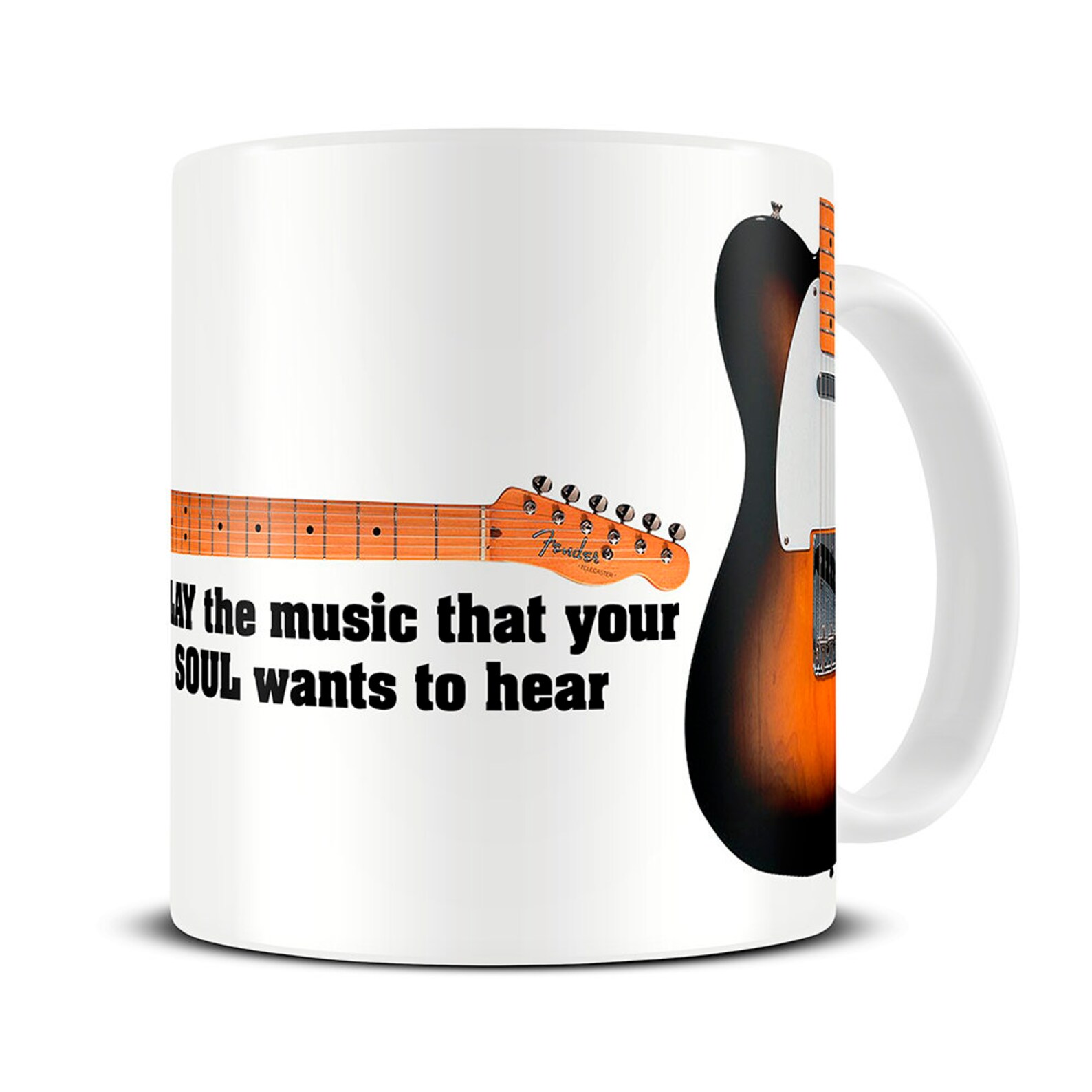 Gifts for Musicians Play the Music Quote Guitar Mug - Etsy