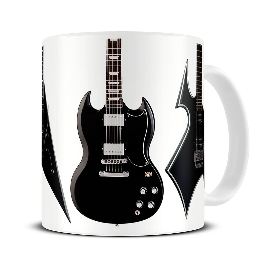 Heavy Metal Guitar Collection Coffee Mug Gift for Dad Father's Day Gift ...