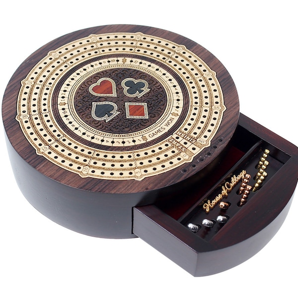 Round Cribbage Board - Etsy