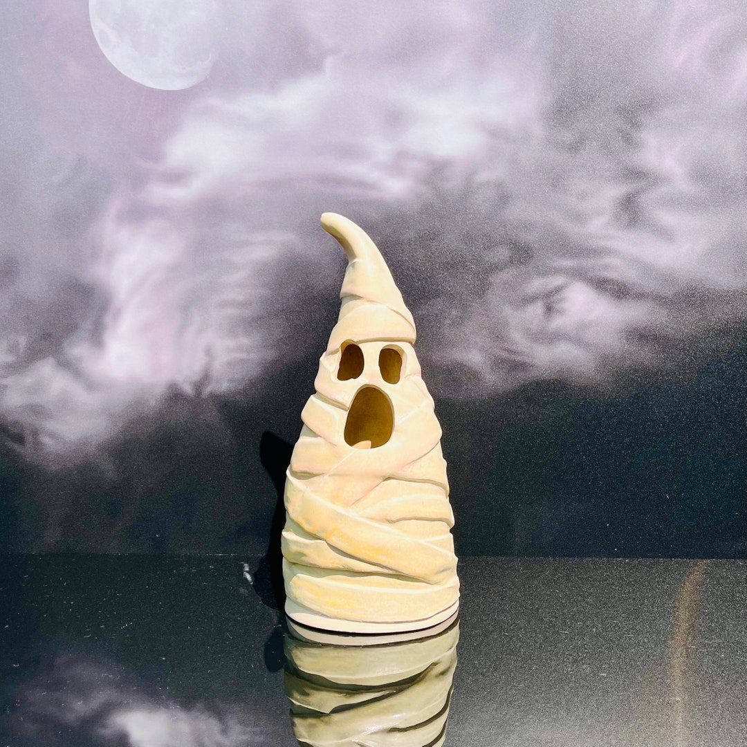 Mummy Ghost, Hand Painted Ceramic or Pottery in White Clay - Etsy