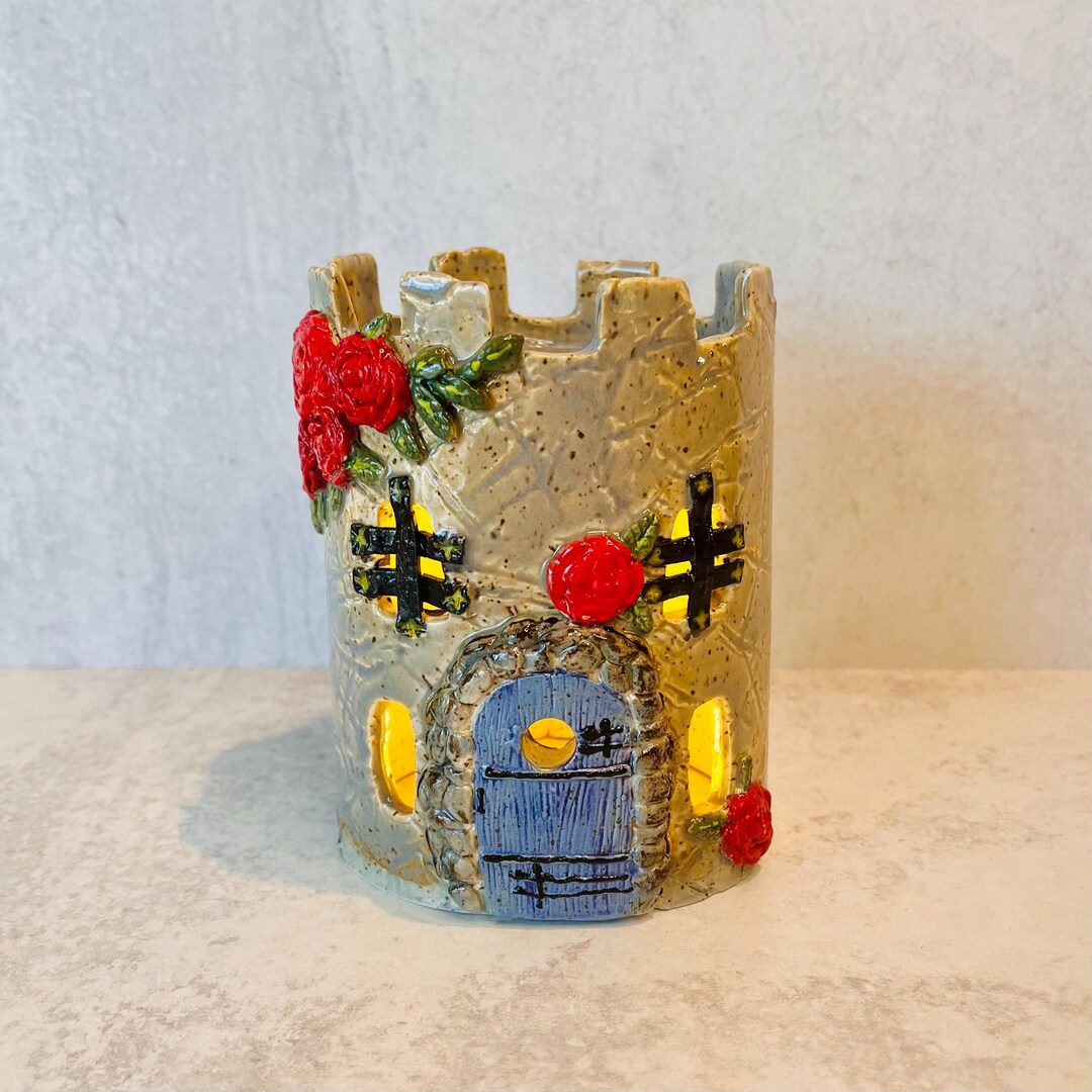 Castle House Hand Painted Glazed Ceramic or Pottery in White Clay - Etsy