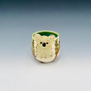 Koala Bowl or Tumbler, Hand Painted in White Clay Ceramic or Pottery - Etsy