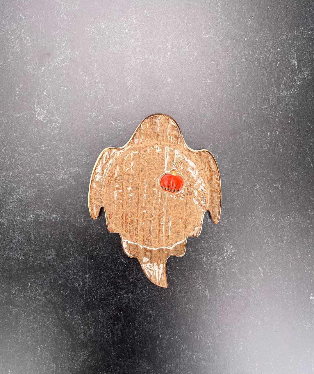 Ghost Plate in With Pumpkin in White Clay Pottery or Ceramic, Handmade ...