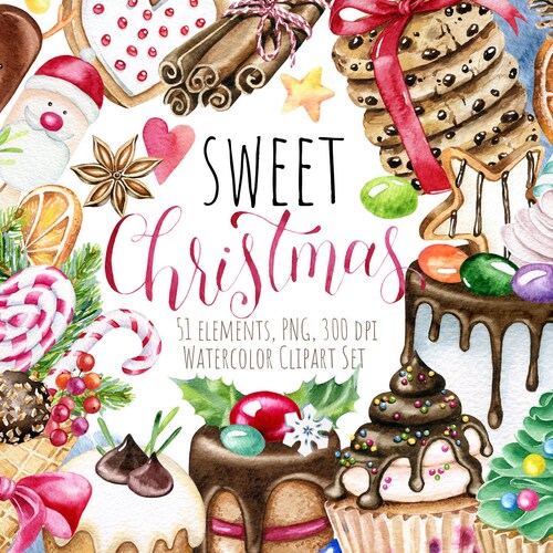 Watercolor Desserts Clipartwatercolor Cakes - Etsy