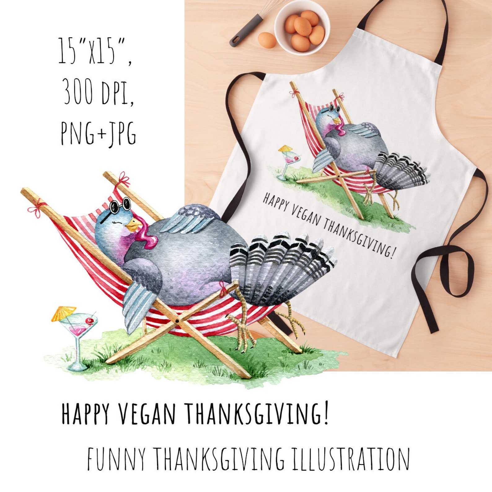 Happy Vegan Thanksgiving DayFunny Turkey | Etsy
