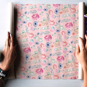 It's a Girl Seamless Patterns, Baby Girl Seamless Patterns, Baby Shower ...