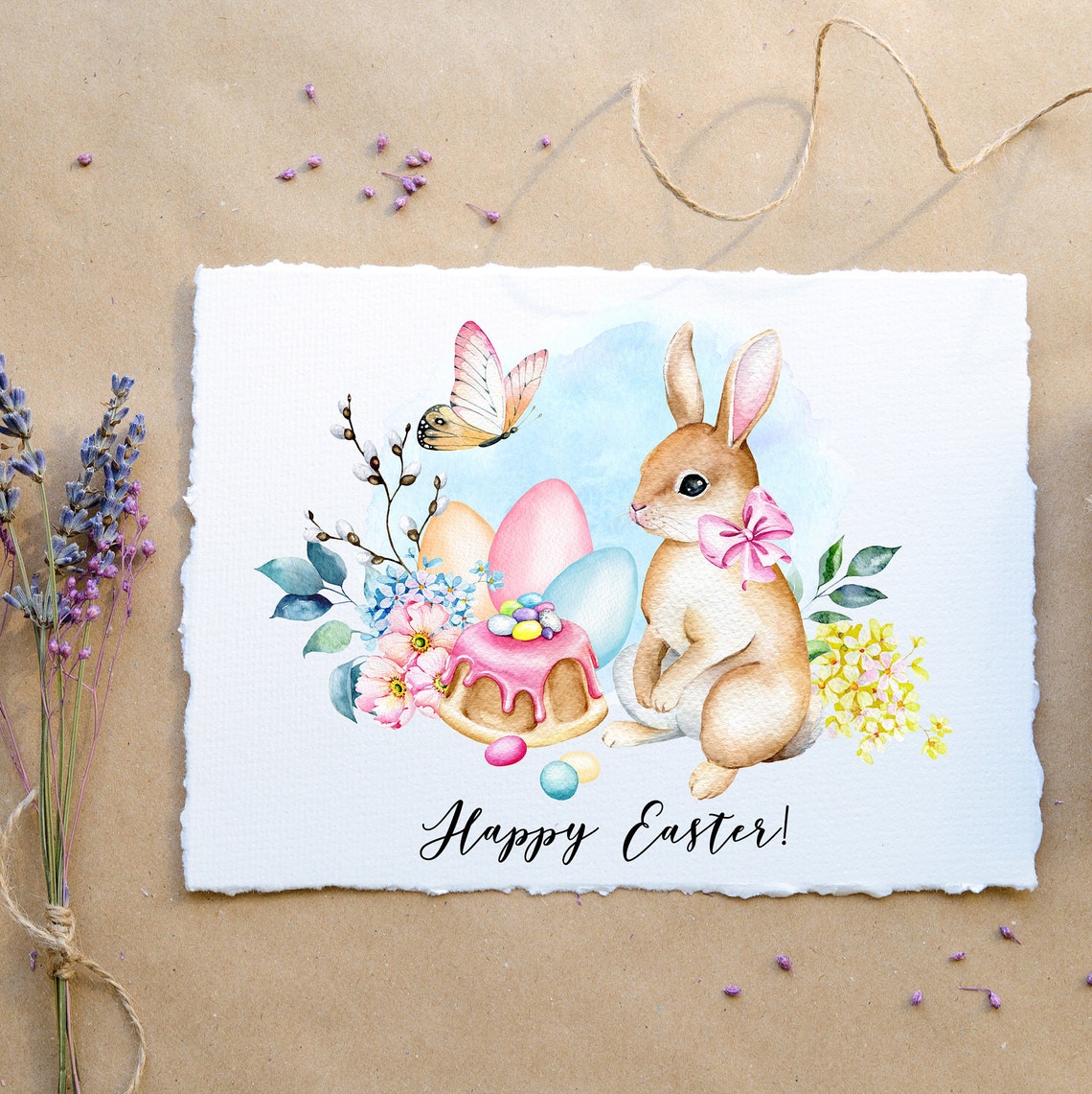 Easter Watercolor Bunny Clipart Spring Easter Clipart Easter | Etsy