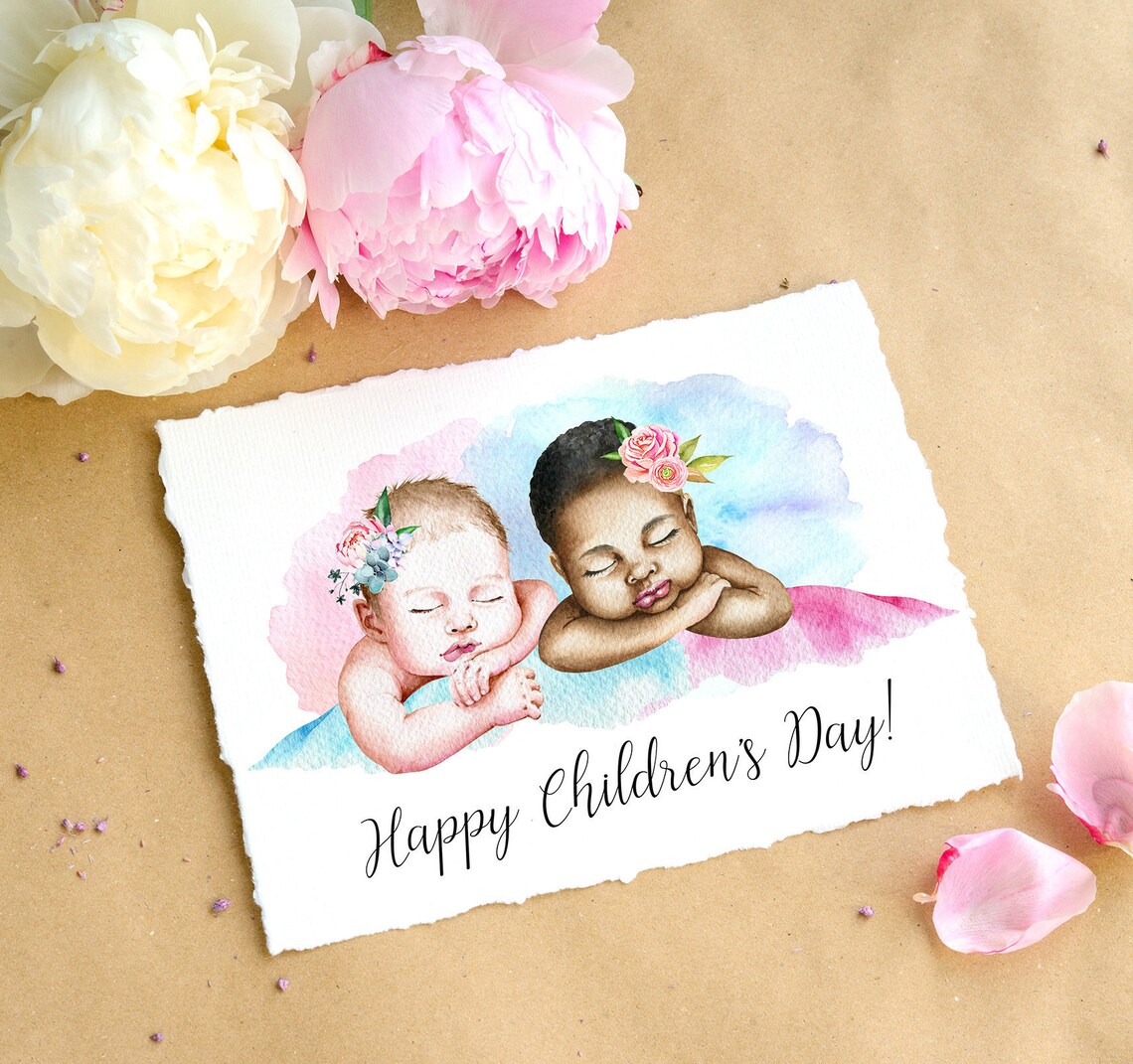 Mother's Day Clipart, Watercolor Cute Baby Clipart,baby Girl Clipart ...