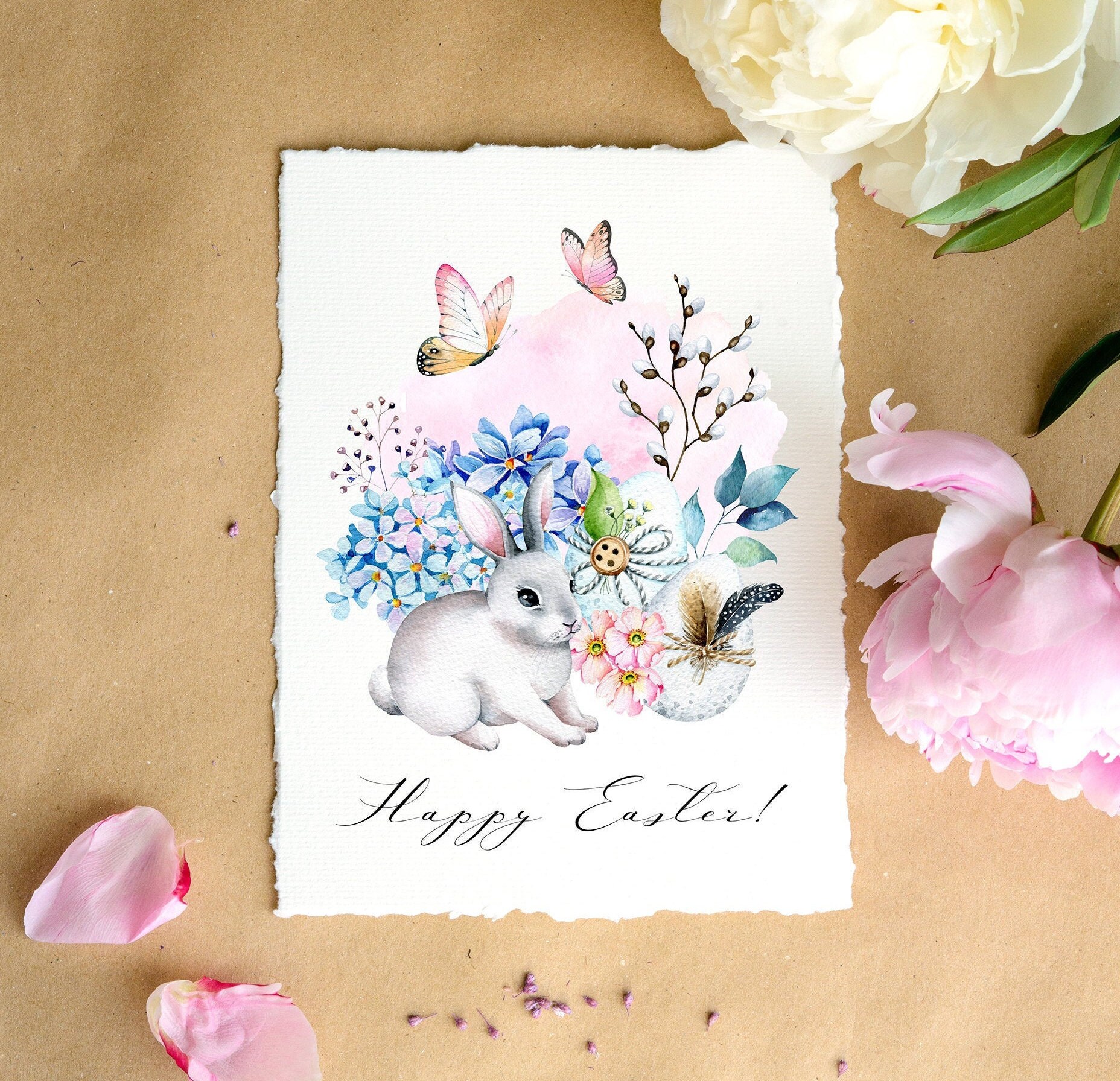 Easter Watercolor Bunny Clipart Spring Easter Clipart Easter | Etsy