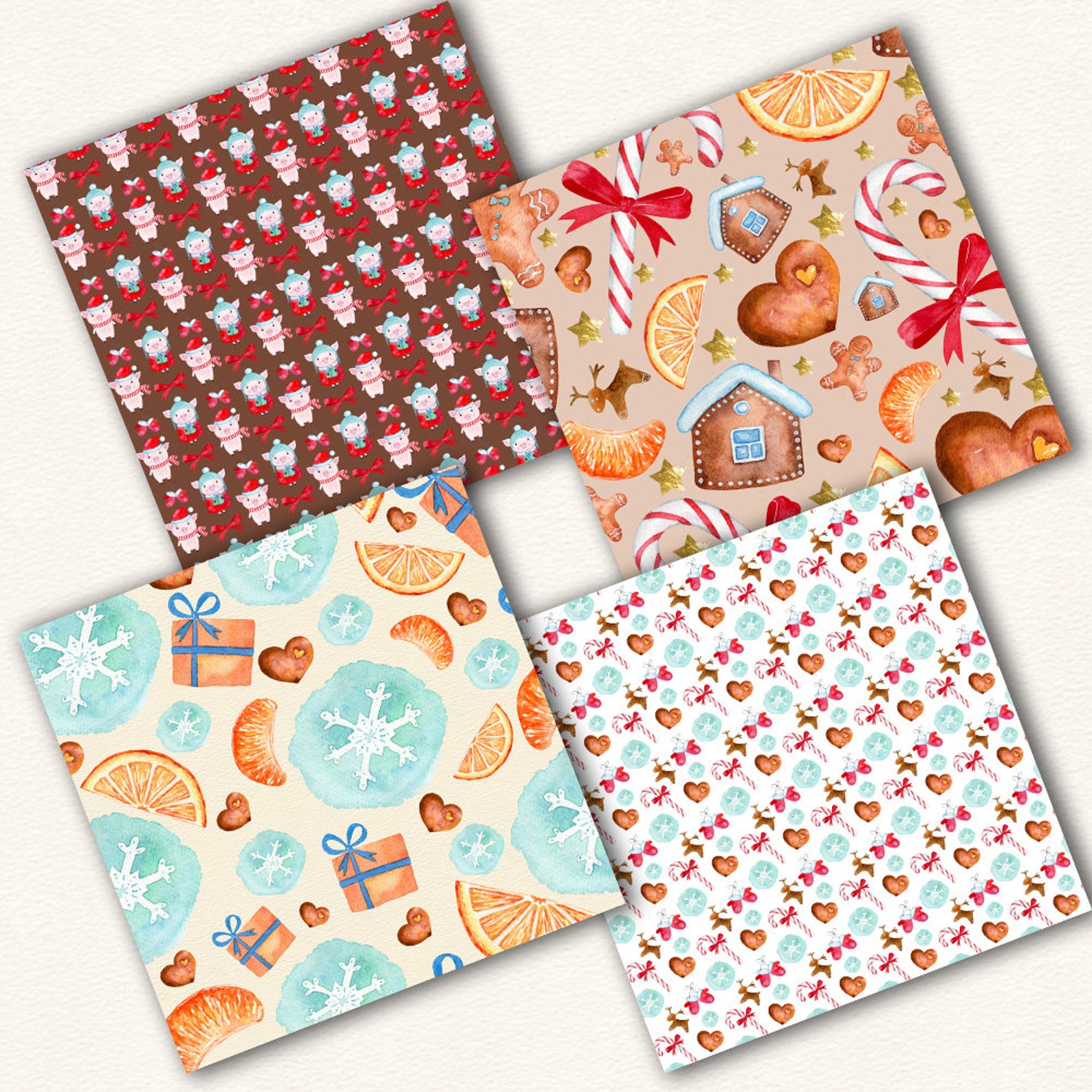 Christmas Digital paperWinter Digital PaperNew Year | Etsy