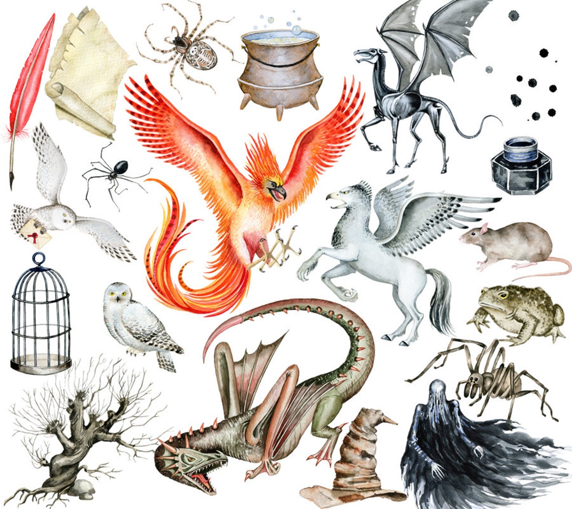 Magical Creaturesmagic School Clipartwizard - Etsy