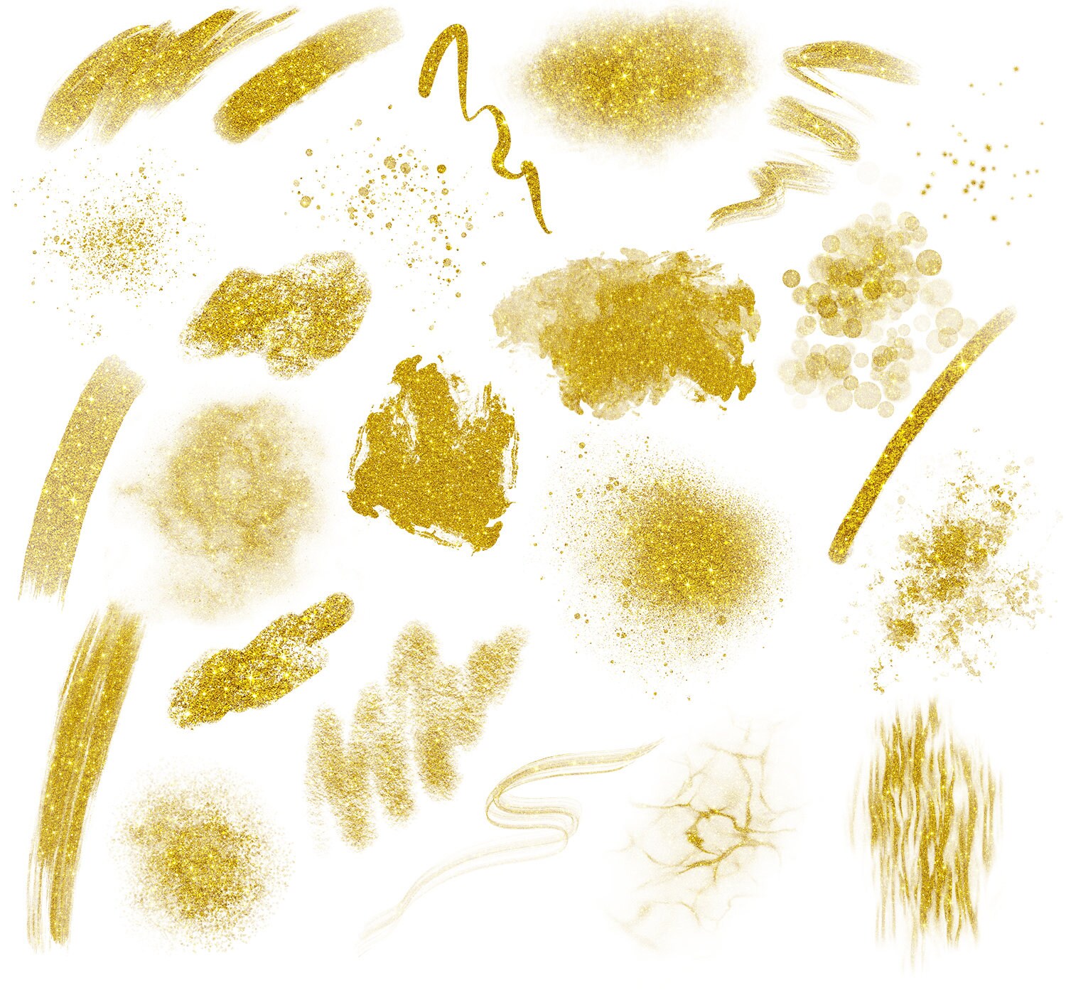 Gold Glitter Splashes and Strokes Gold Splatter Clipart Gold - Etsy UK