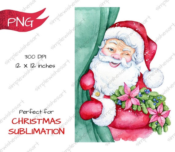 Winking Santa Clipart Transparent