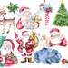 Santa Claus Christmas Clipart Set Santa Claus Mail Rudolf - Etsy