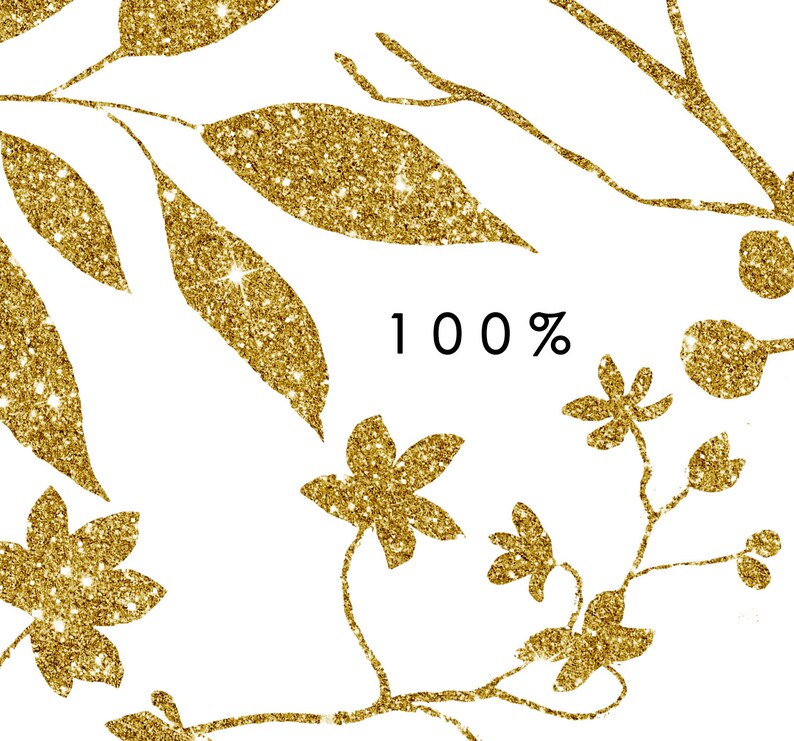 Gold Glitter Leaves Clipart, Gold Design Elements, Gold Collage ...