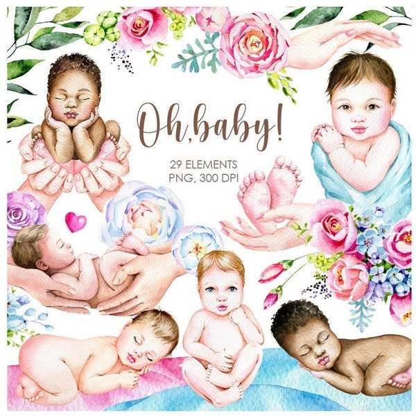 Newborn Watercolor - Etsy