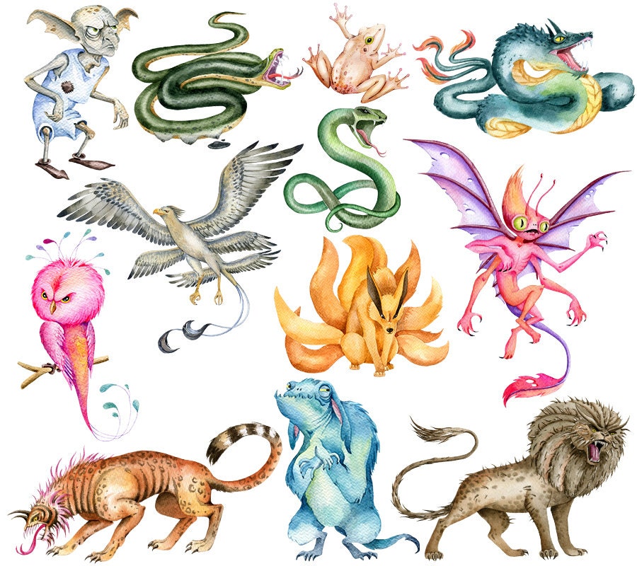 Magical Creatures Monsters Fantastic Creatures Gnomes and - Etsy