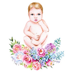 Cute Newborn Baby Clipart, Welcome Baby, Birthday Baby Shower ...