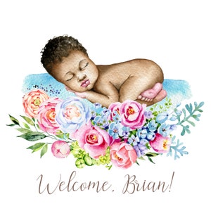 Cute Newborn Baby Clipart, Welcome Baby, Birthday Baby Shower ...