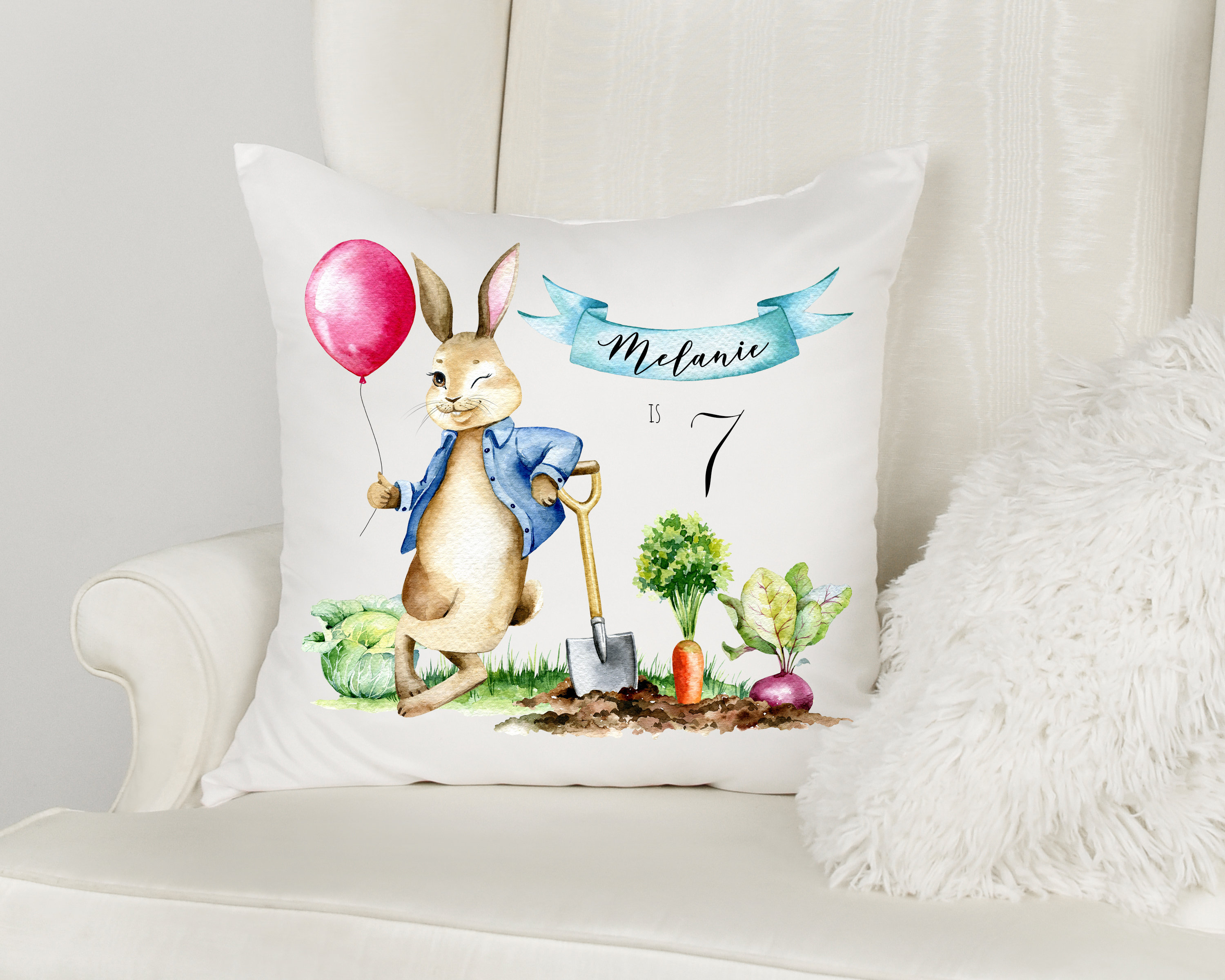 Cute Rabbit's Farm Watercolor Clipart Cute Bunny Farm - Etsy