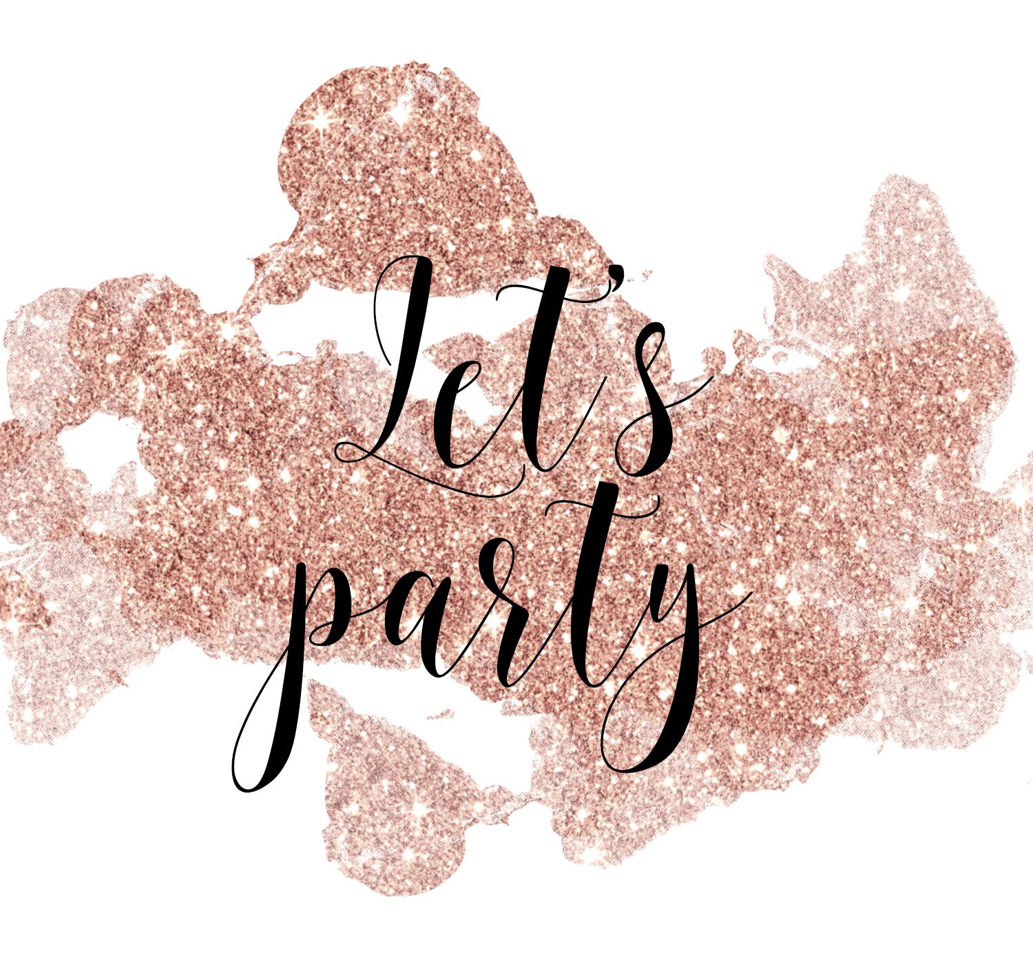 Rose Gold Glitter Splashes and Strokes Rose Gold Splatter - Etsy