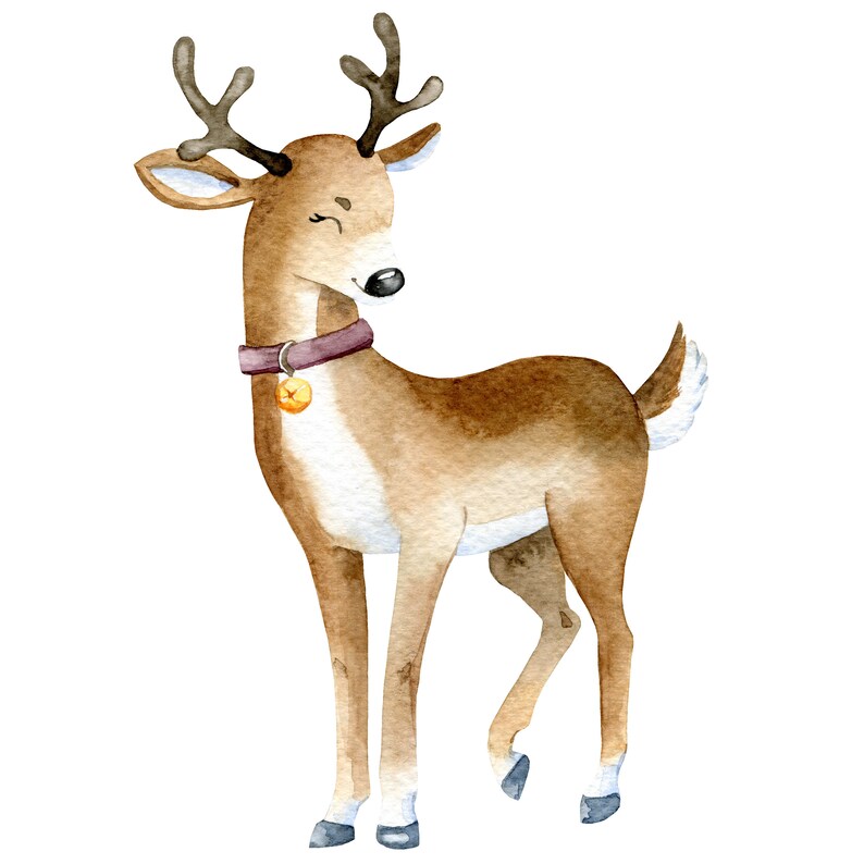 Watercolor Christmas Clipart Festive Clipart Merry - Etsy