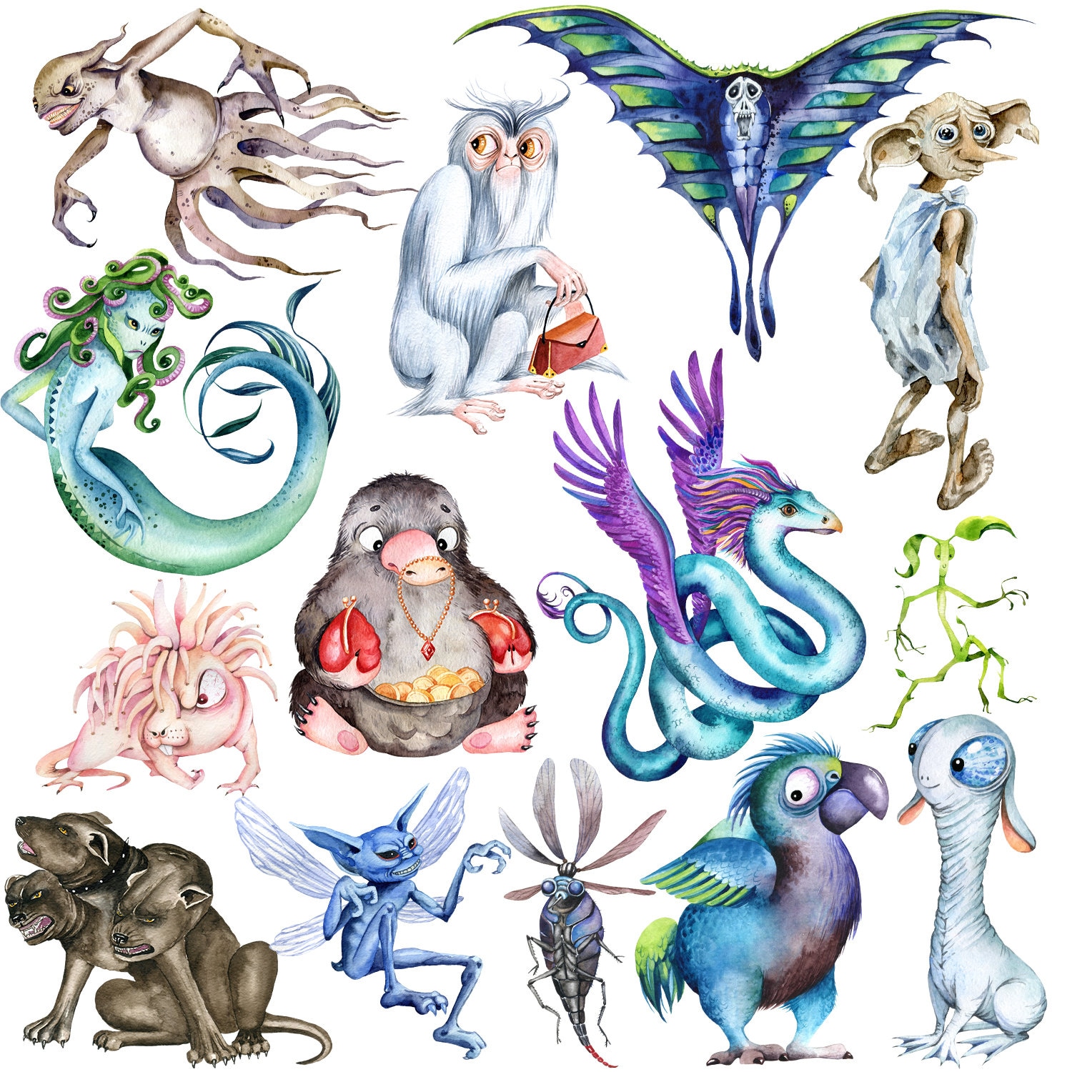 Magical Creatures Clipart Magic School Clipart School of - Etsy UK
