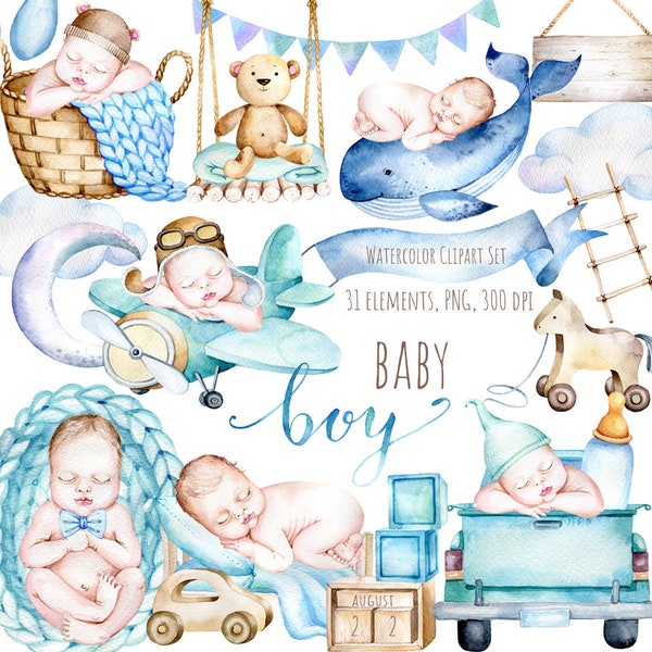 Baby Boy Clipart - Etsy
