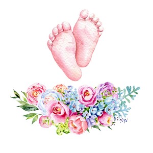 Cute Newborn Baby Clipart, Welcome Baby, Birthday Baby Shower ...