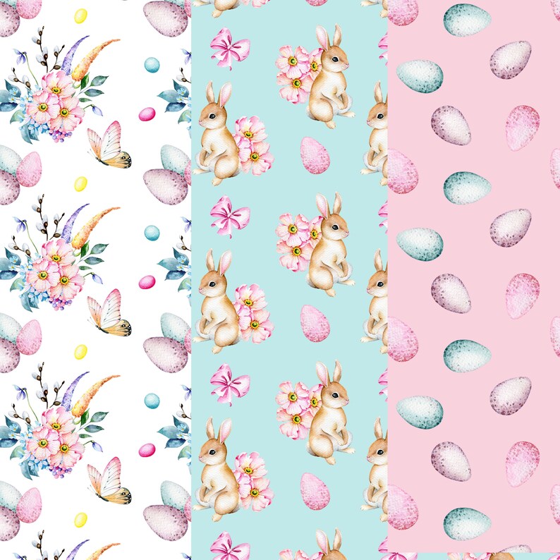 Seamless Watercolor Easter Papers, Easter Seamless Digital Paper ...