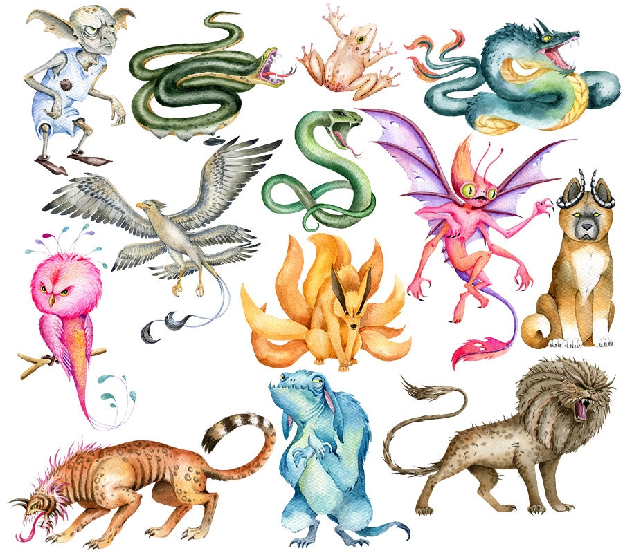 Magical Creatures Monsters Fantastic Creatures Gnomes and | Etsy