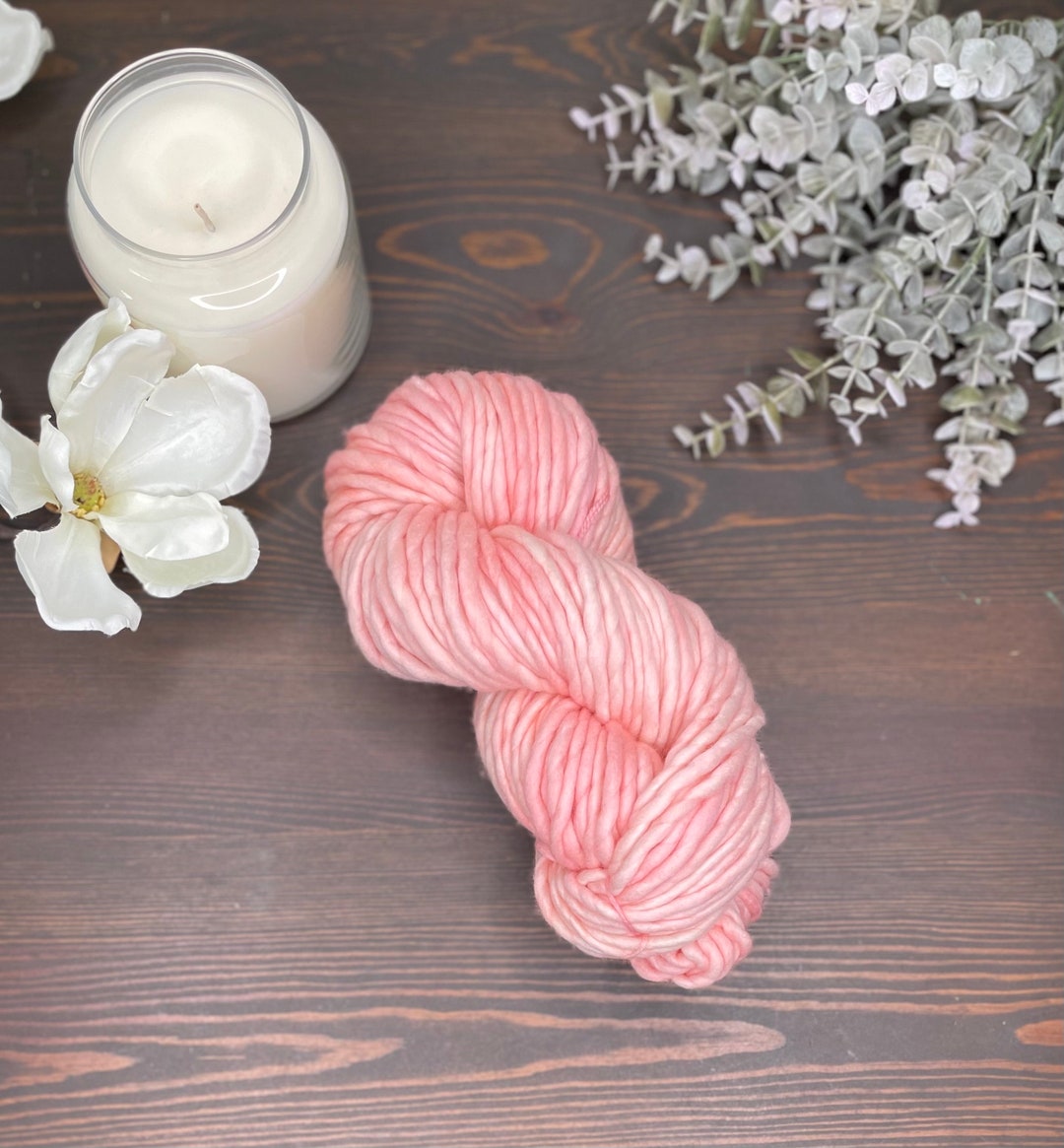 Hand Dyed Yarn/super Bulky Yarn/pink Yarn/ballerina Pink Yarn/baby Pink ...