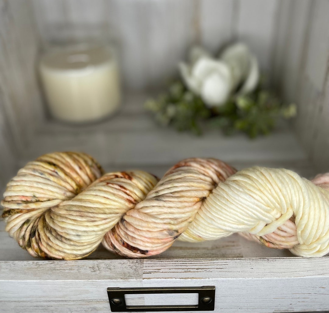 Hand Dyed Yarn, Light Super Bulky Yarn, Superwash Merino Wool - Chunky ...