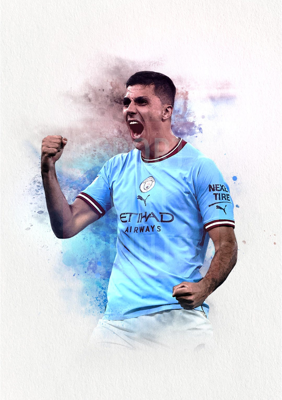 Rodri Hernandez Poster | Rodri Hernandez Print, Sports Poster, Football ...