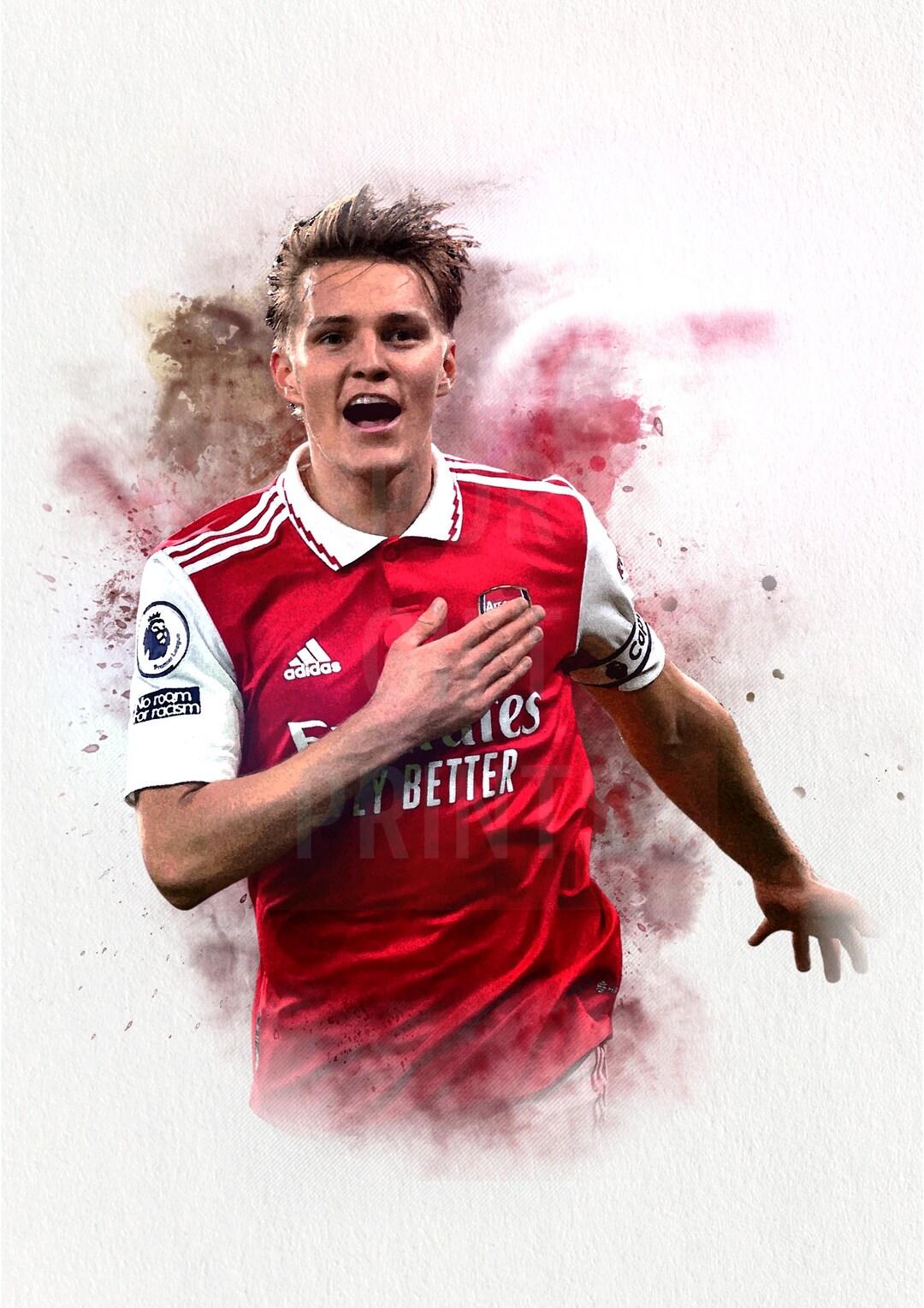 Martin Odegaard Poster | Martin Odegaard Print, Sports Poster, Football ...