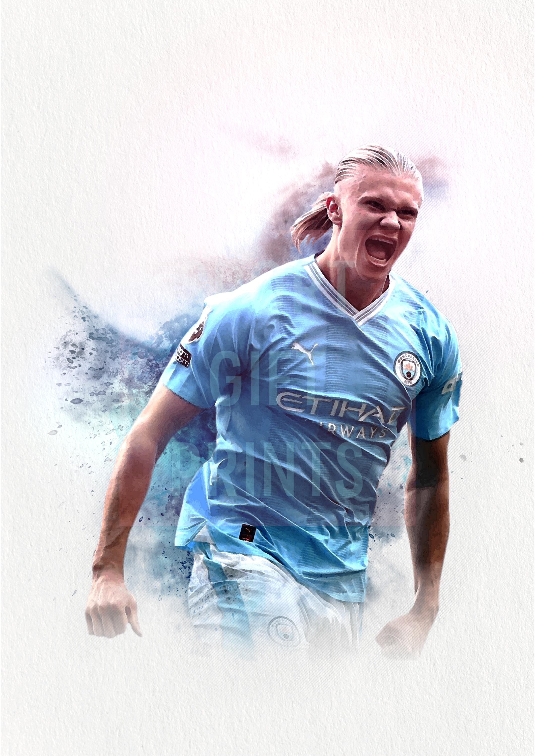 Erling Haaland Poster | Erling Haaland Print, Sports Poster, Football ...