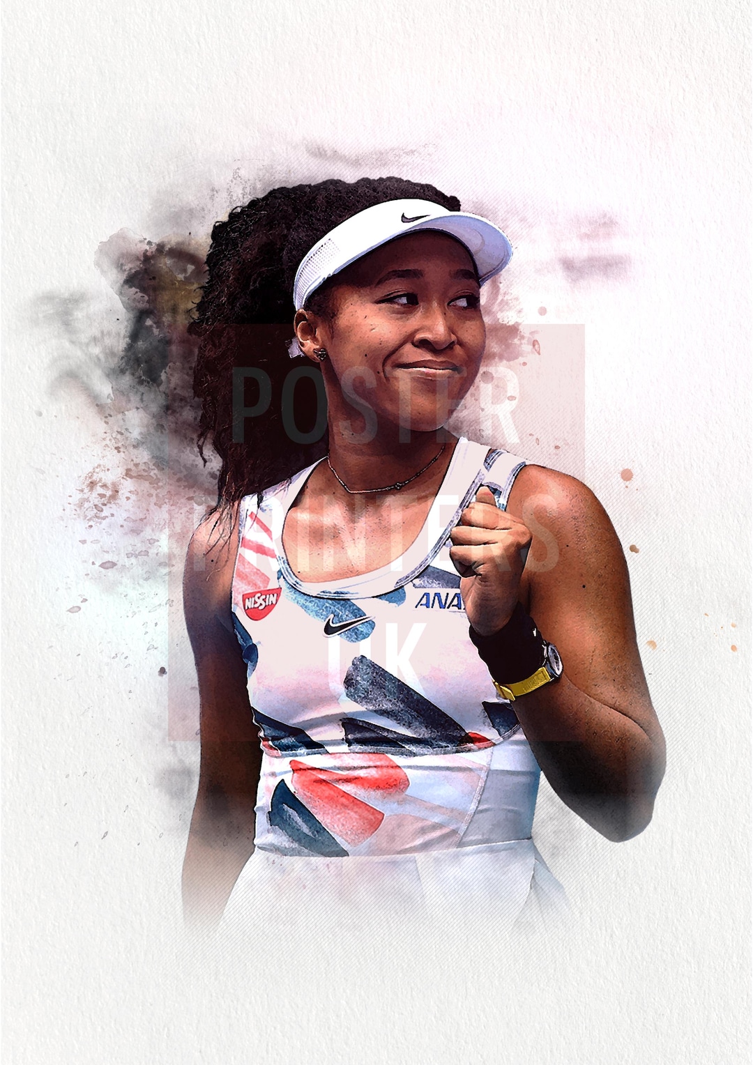 Naomi Osaka Poster | Naomi Osaka Print, Sport Poster, Tennis Player ...