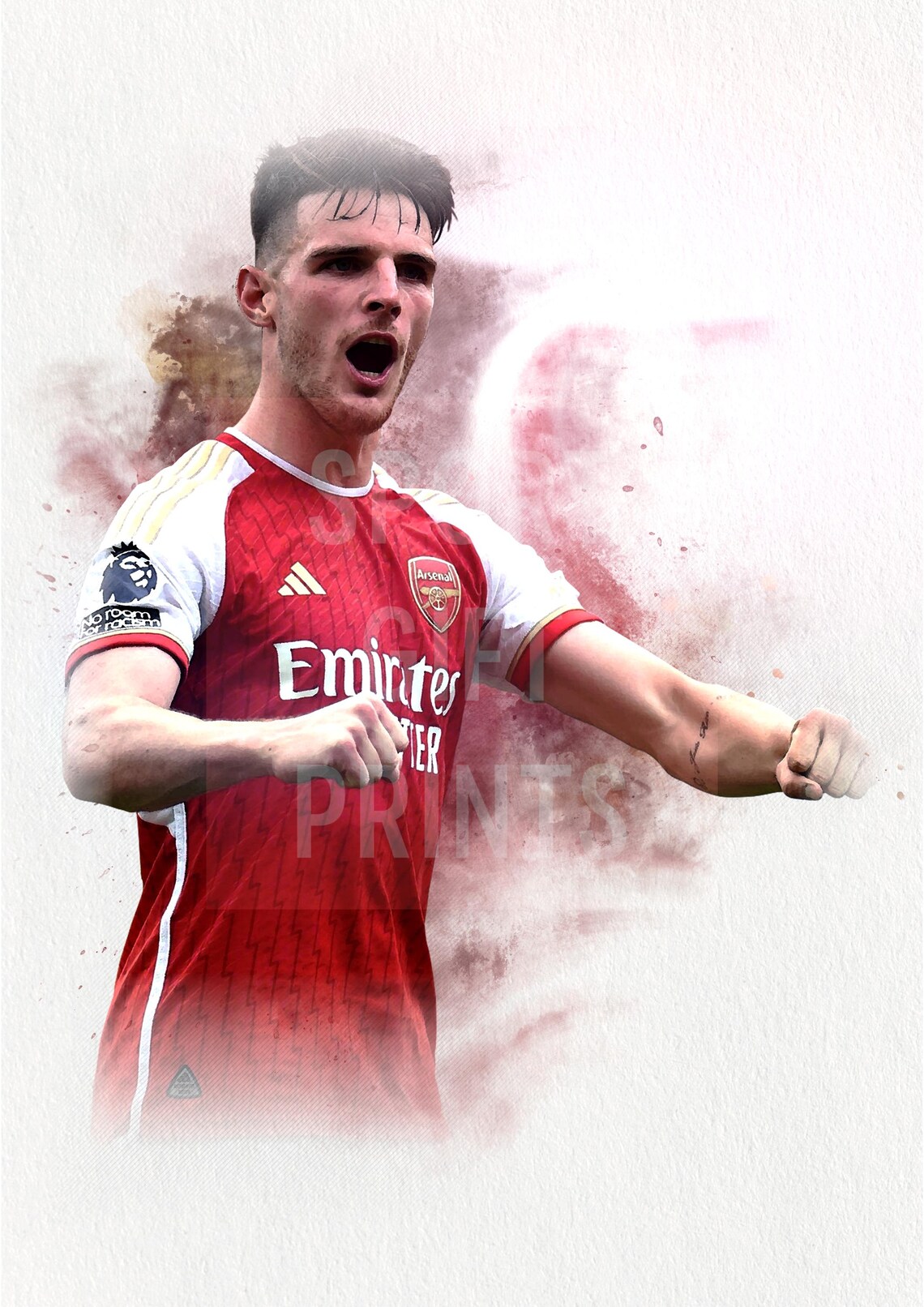 Declan Rice Poster | Declan Rice Print, Sports Poster, Football Player ...