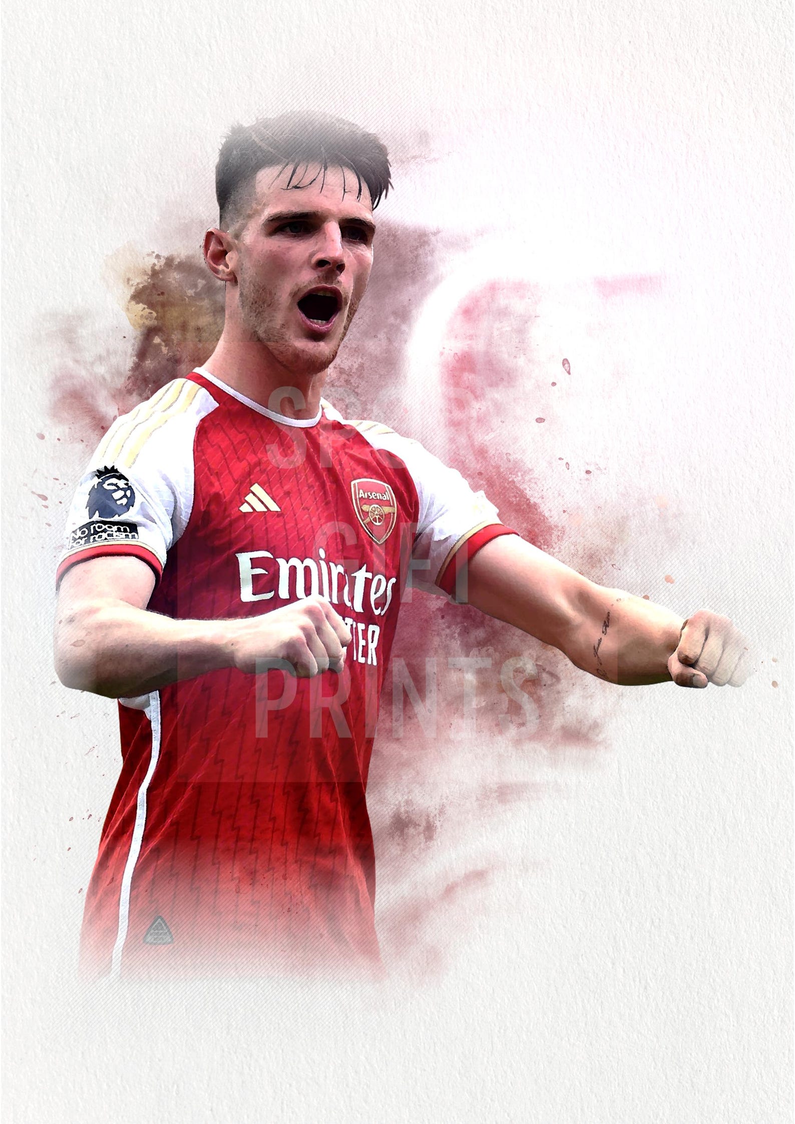 Declan Rice Poster | Declan Rice Print, Sports Poster, Football Player ...