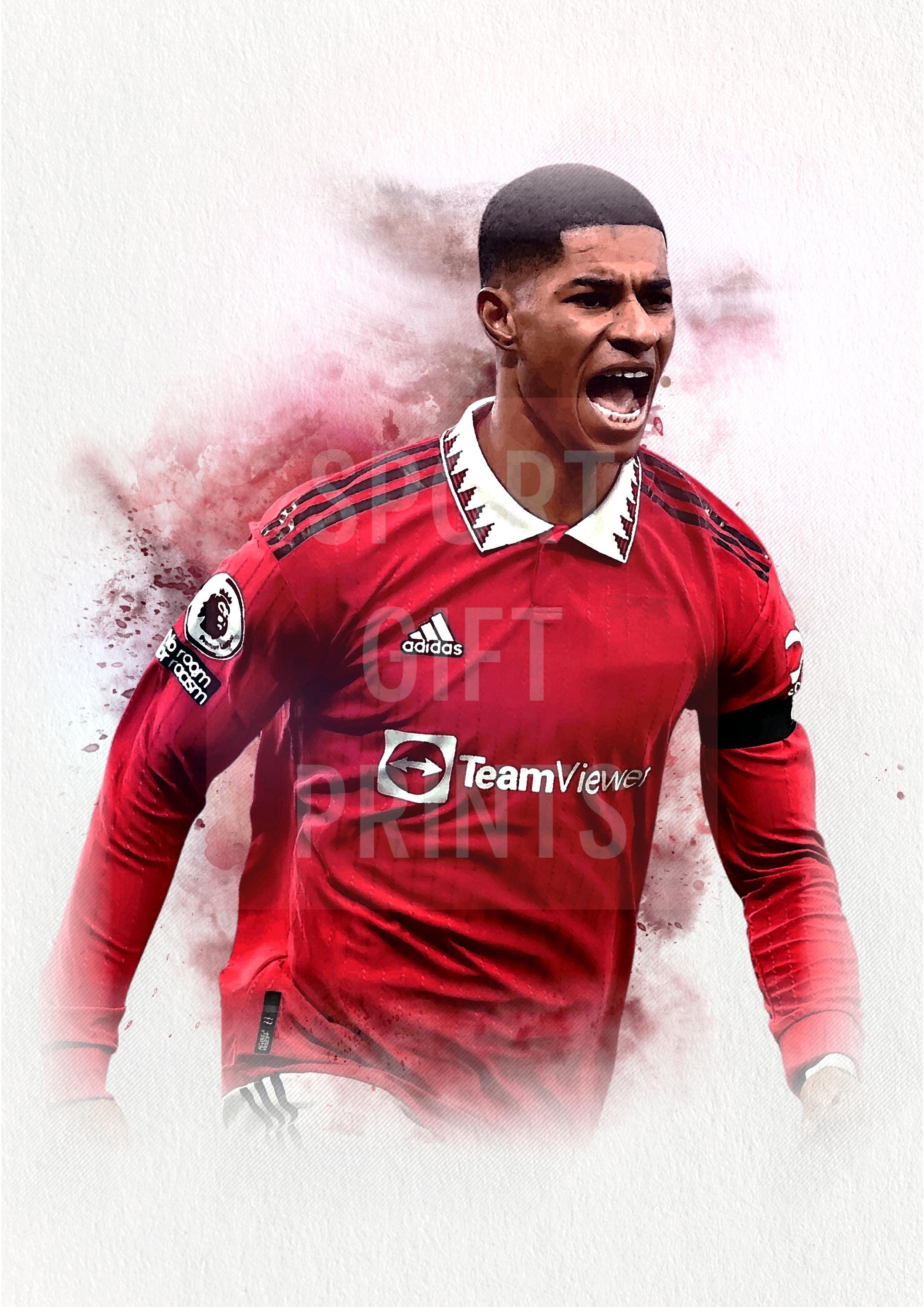 Marcus Rashford Poster | Marcus Rashford Print, Sports Poster, Football ...